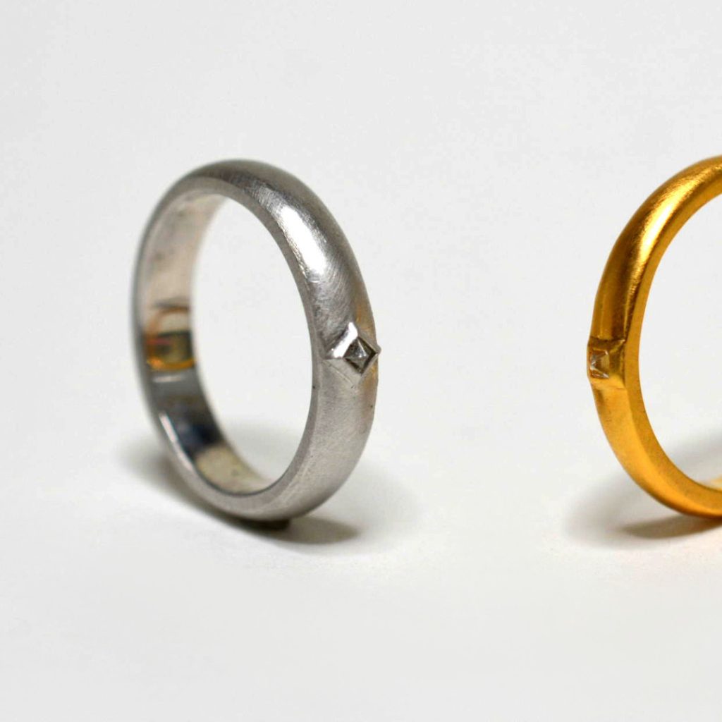 【オーダー結婚指輪】ダイヤモンド原石リング | ジュエルクラフト東京